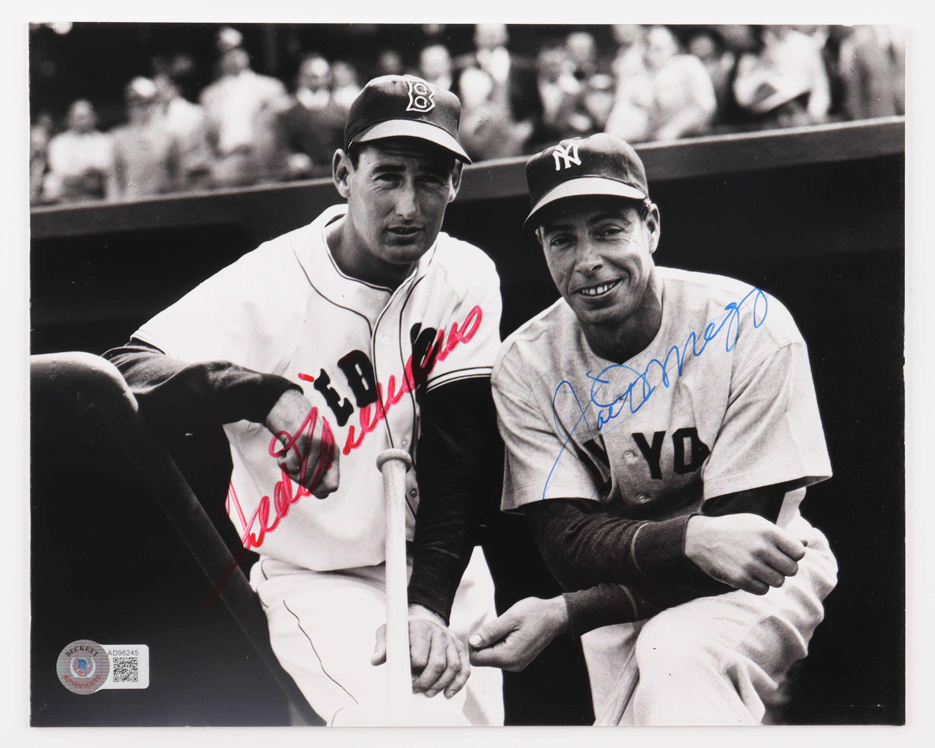 Joe DiMaggio & Ted Williams Signed 8x10 Photo (Beckett) | Pristine Auction