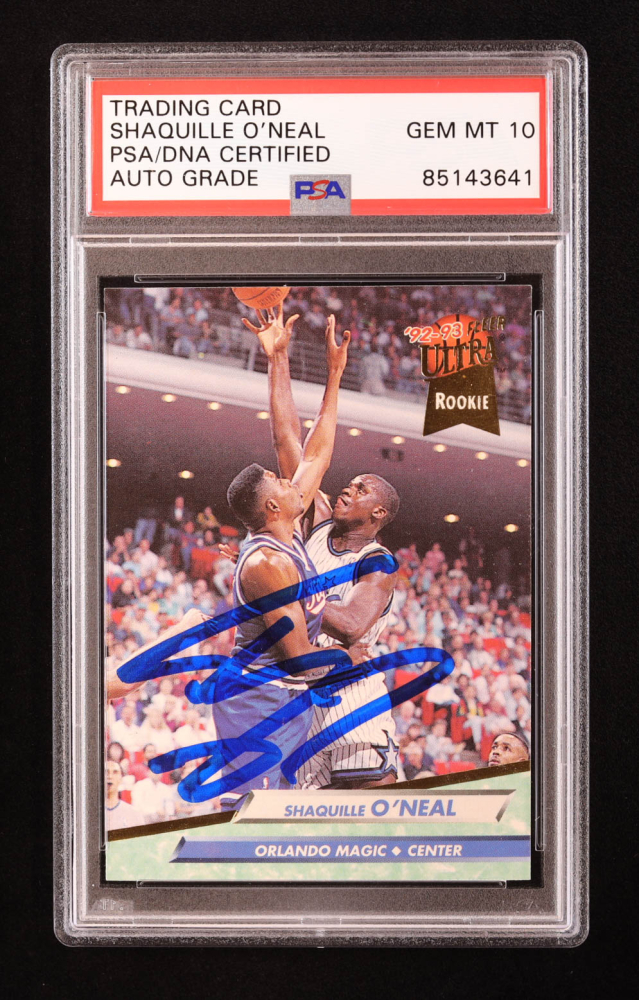 Shaquille O'Neal Signed 1992-93 Ultra #328 RC (PSA | Autograph Grade 10 ...
