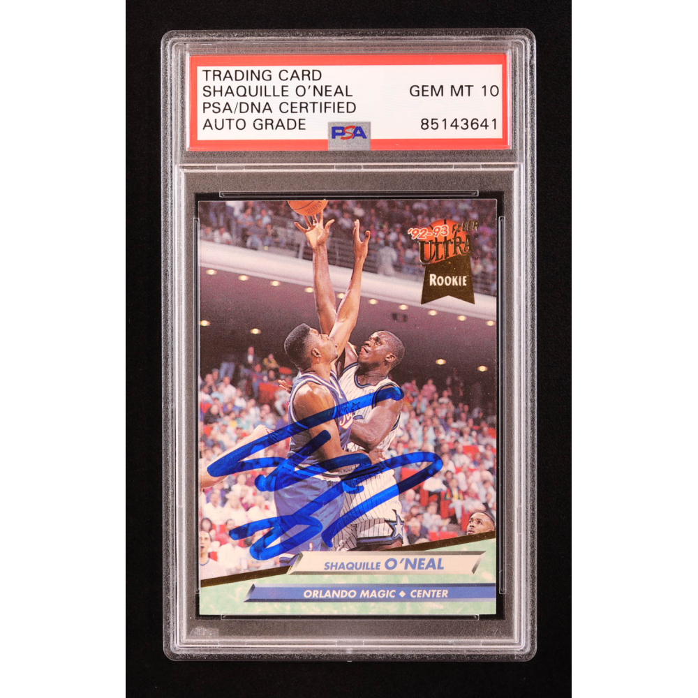 Shaquille O'Neal Signed 1992-93 Ultra #328 RC (PSA | Autograph Grade 10 ...
