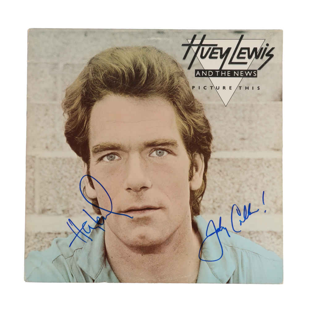 Huey Lewis, Johnny Colla & Bill Gibson Signed "Picture This" Vinyl ...