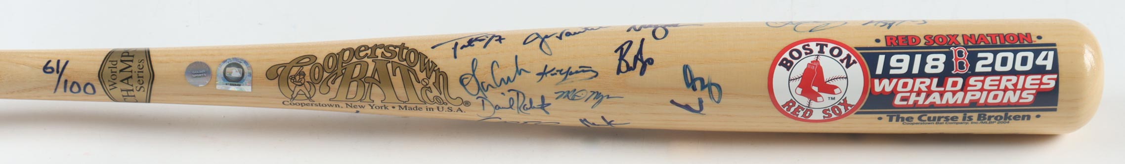 2004 Red Sox World Series Champions Commemorative Baseball Bat Team ...