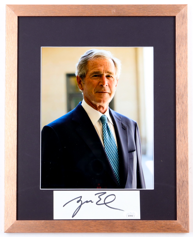 George W. Bush Signed Custom Framed Cut Display (JSA) | Pristine Auction