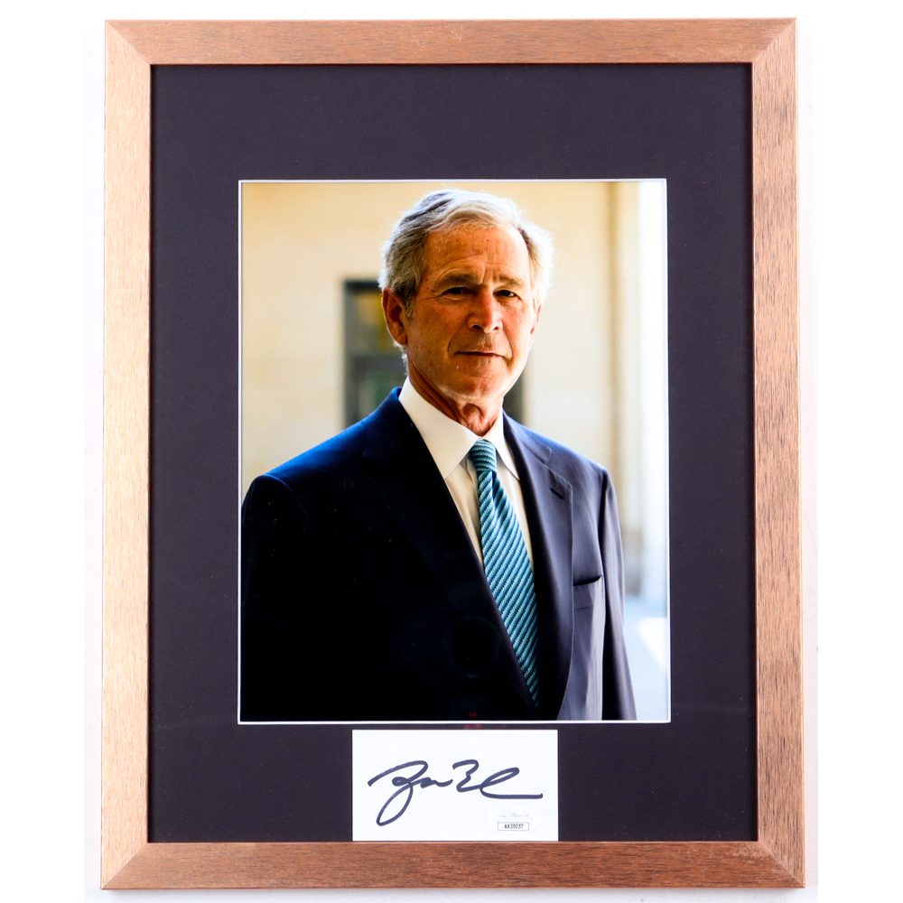George W. Bush Signed Custom Framed Cut Display (JSA) | Pristine Auction