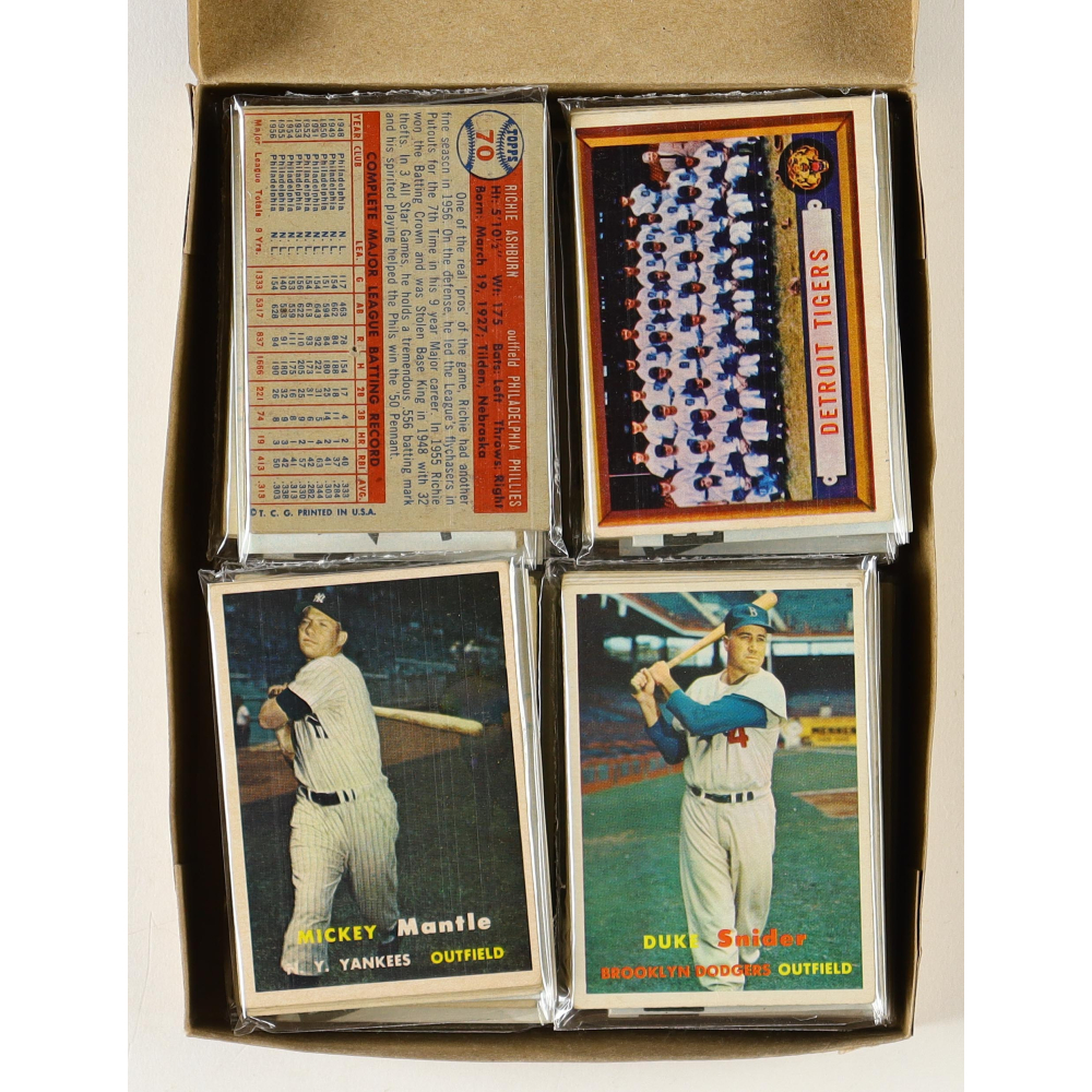 1957 Topps Baseball Cello Fun Pack Vending Box with (20) Packs ...