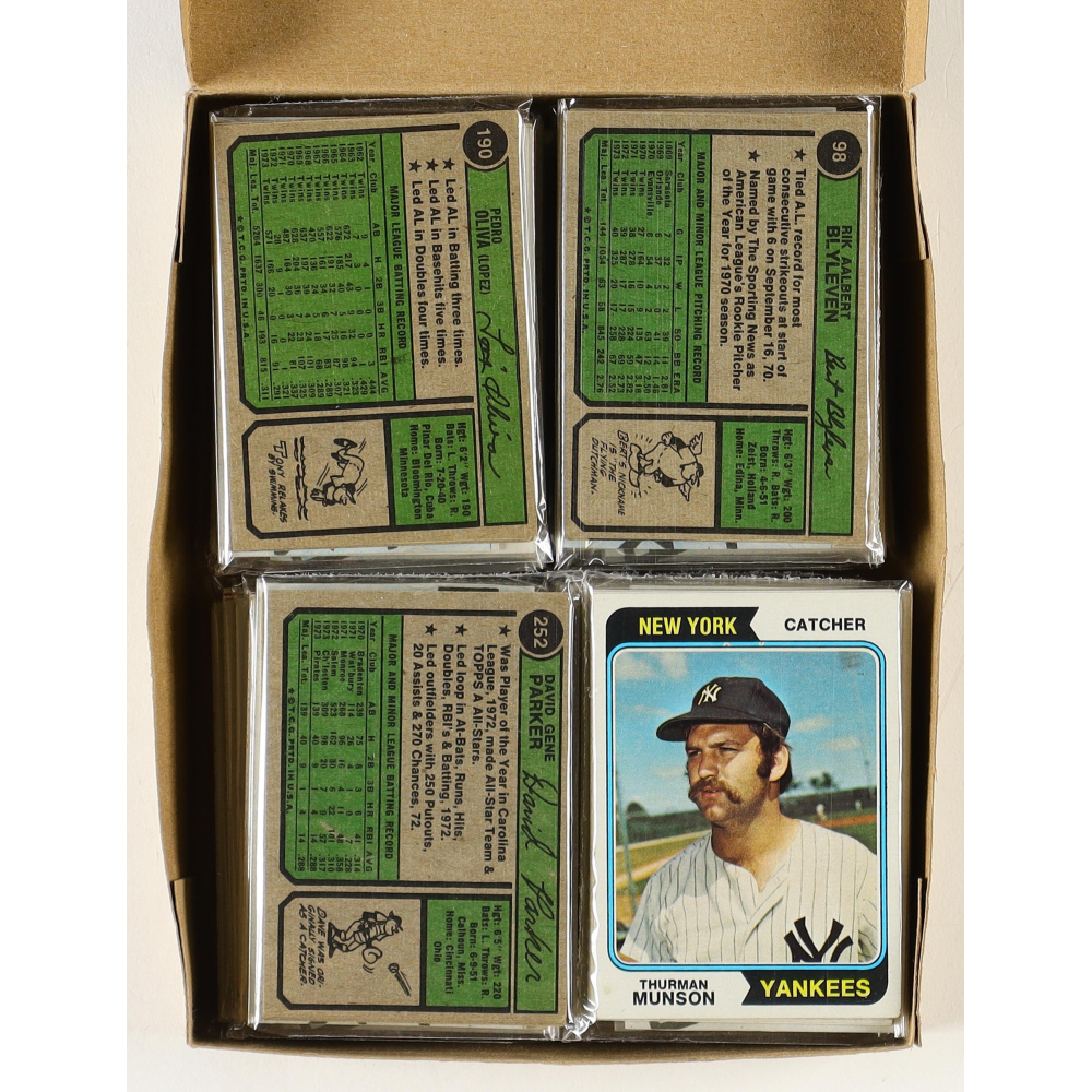 1974 Topps Baseball Cello Fun Pack Vending Box with (20) Packs ...
