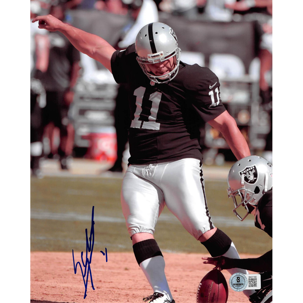 Sebastian Janikowski Signed Raiders 8x10 Photo (Beckett) | Pristine Auction