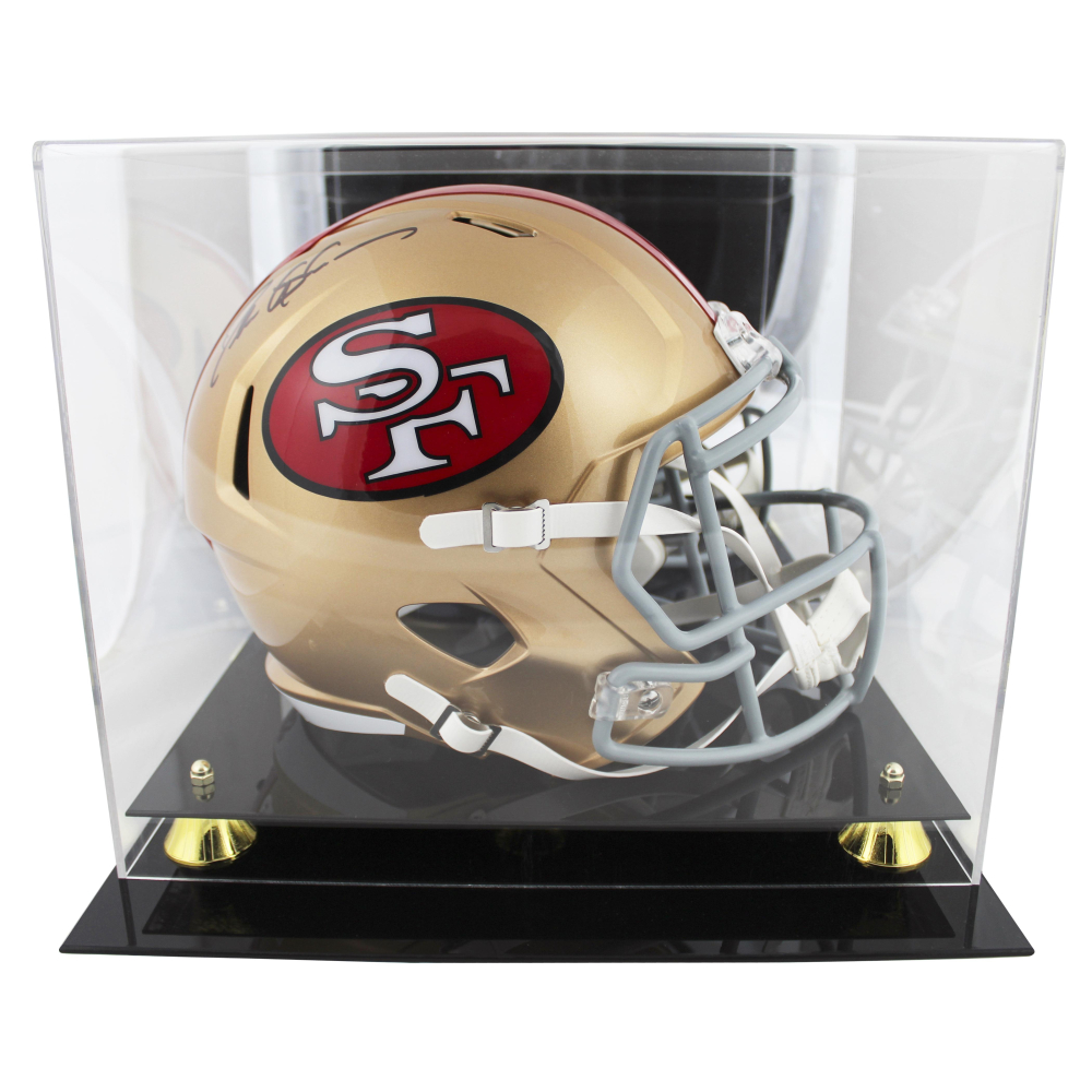 Deion Sanders Signed 49ers Full-Size Speed Helmet with Display Case ...