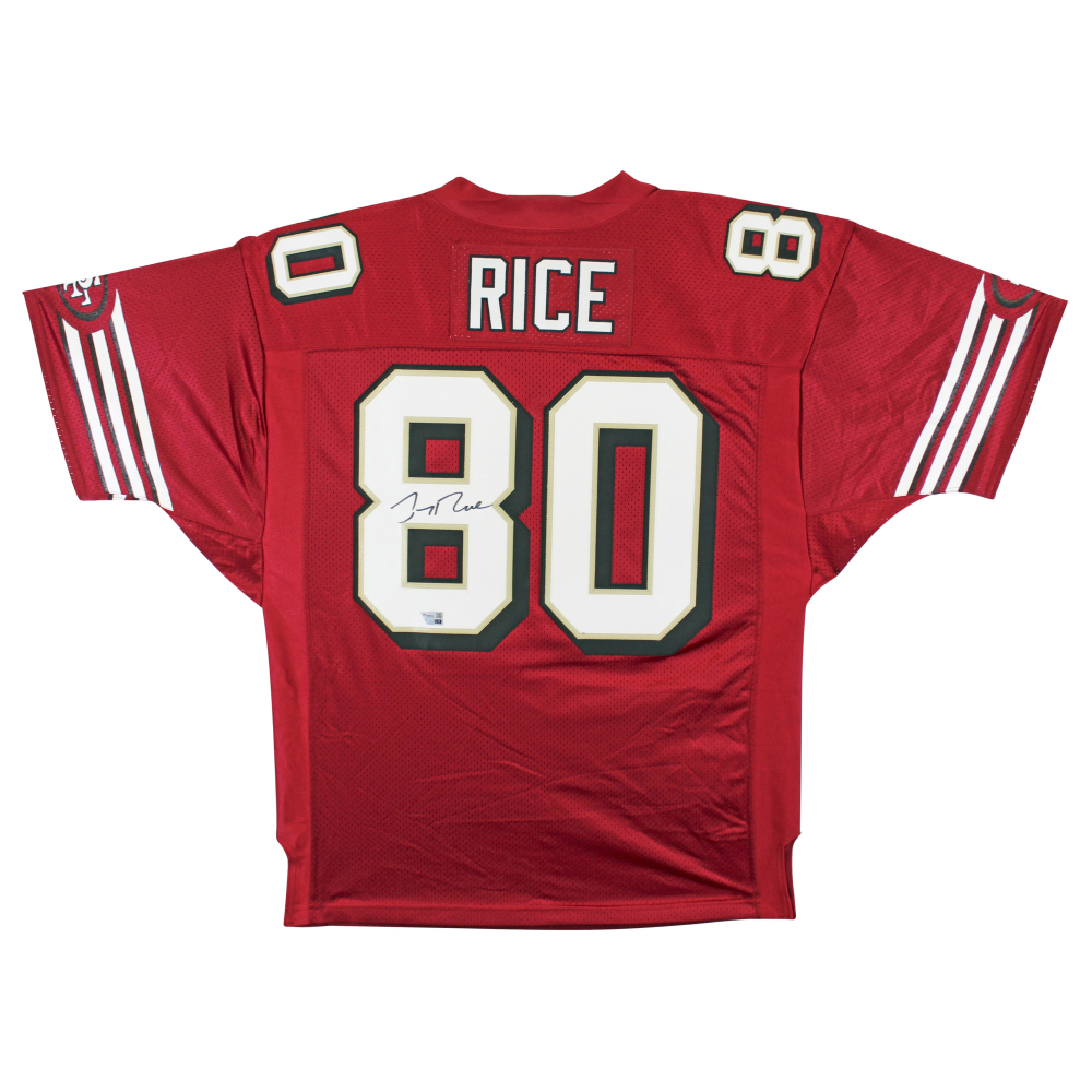 Jerry Rice Signed 49ers Adidas Throwback Jersey (Fanatics) | Pristine ...