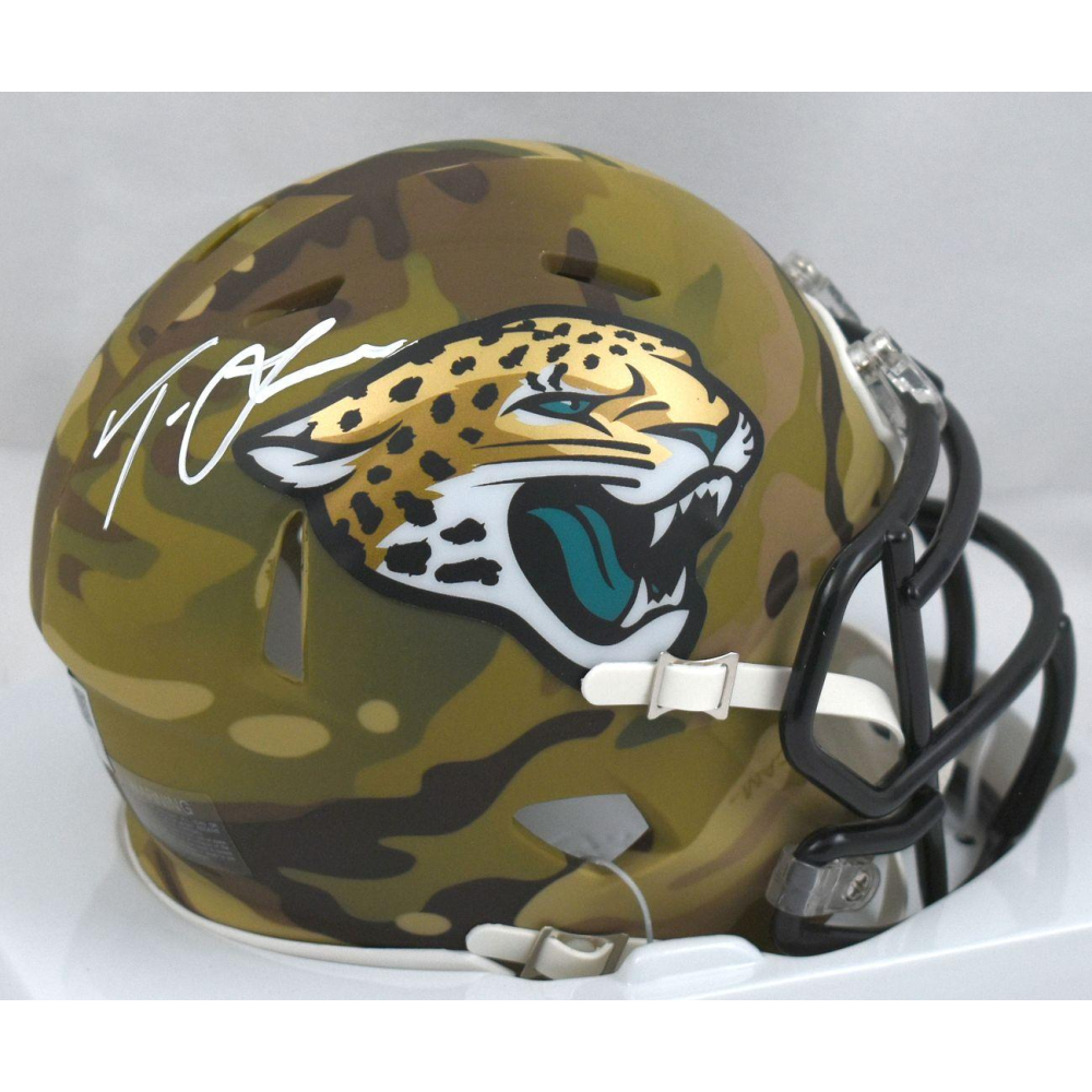 Trevor Lawrence Signed Jaguars Camo Alternate Speed Mini Helmet ...