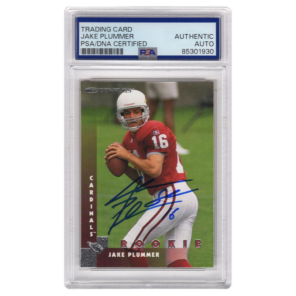Jake Plummer Signed 1997 Donruss #217 Inscribed "Snake" (PSA ...