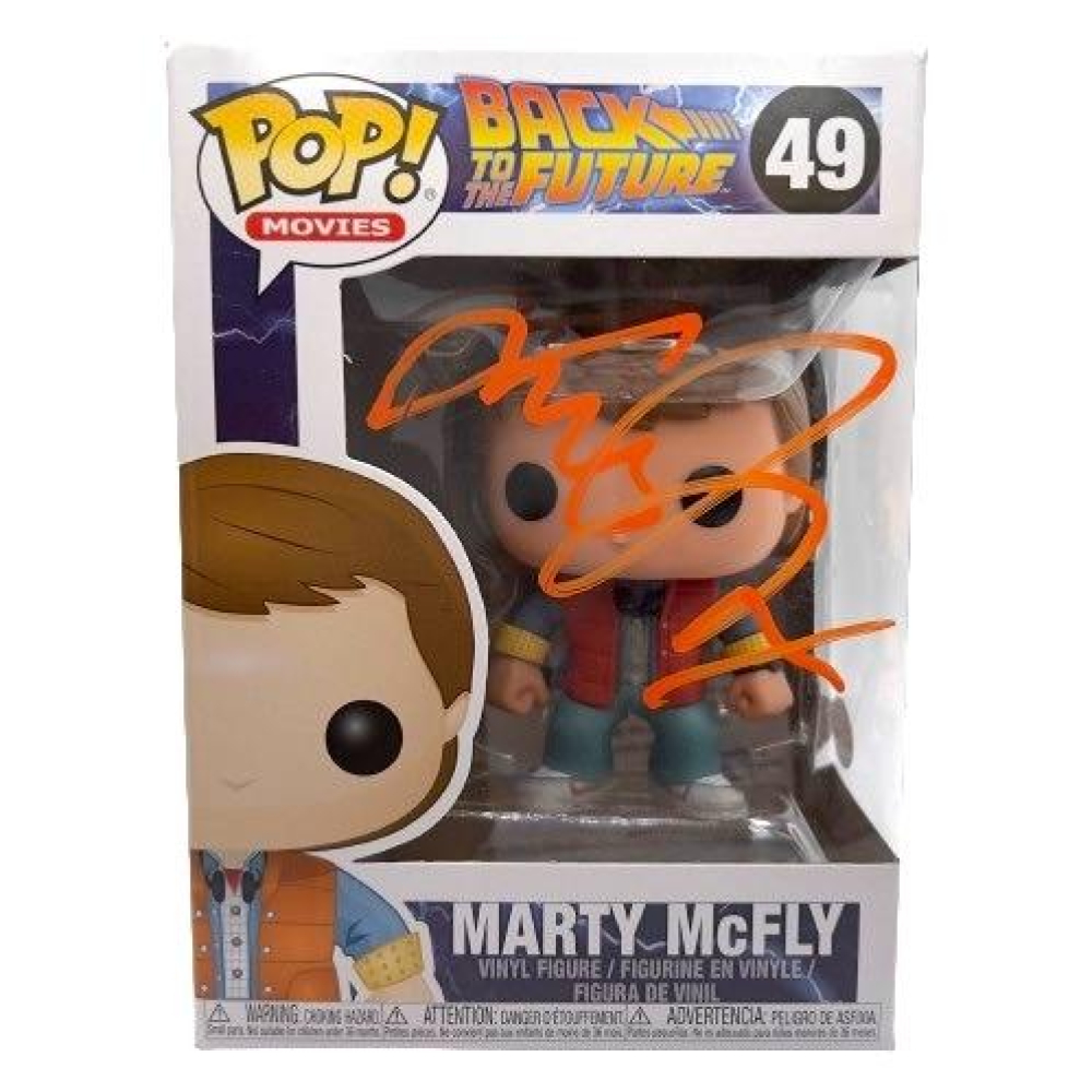 Michael J. Fox Signed "Back to the Future" #49 Marty McFly Outfit Funko ...