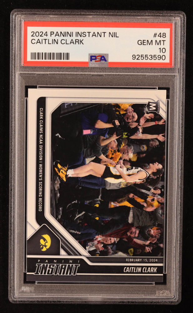 Caitlin Clark 2024 Panini Instant NIL #48 RC (PSA 10) | Pristine Auction