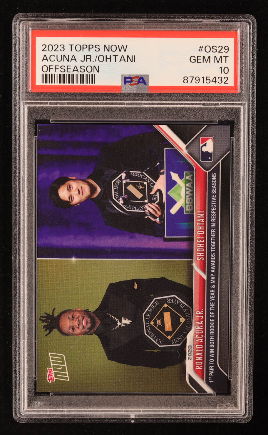 Ronald Acuna Jr. / Shohei Ohtani 2023 Topps Now Offseason #OS29 (PSA 10 ...
