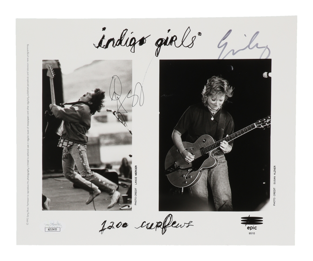 Amy Ray & Emily Saliers Signed "Indigo Girls" 8x10 Photo (JSA ...