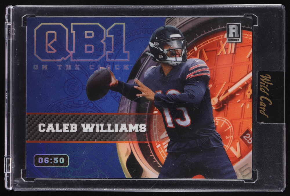 Caleb Williams 2023 Wild Card QB! On the Block Rainbow Blue Orange # ...
