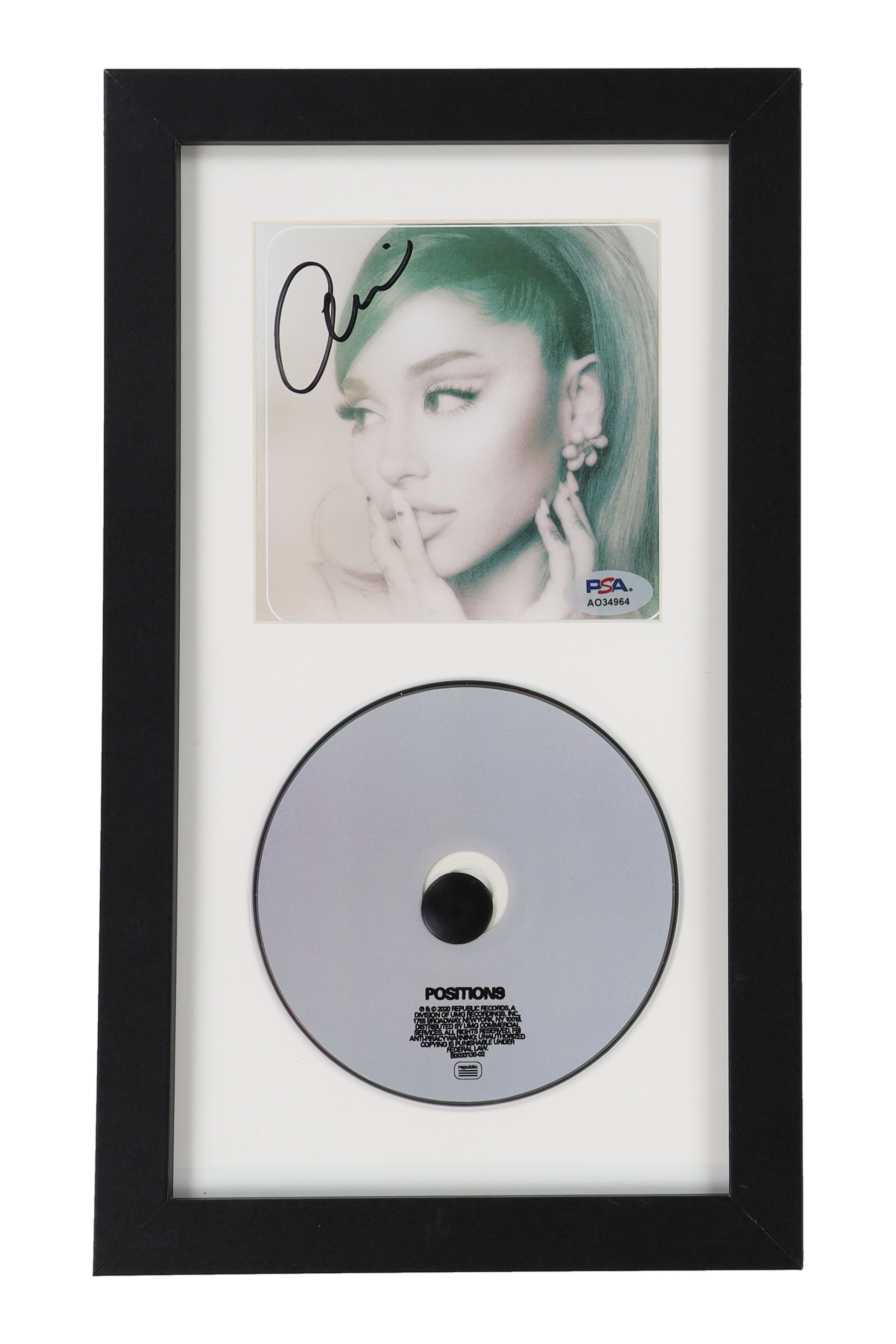 Ariana Grande Signed Custom Framed "Positions" CD Booklet Display (PSA ...