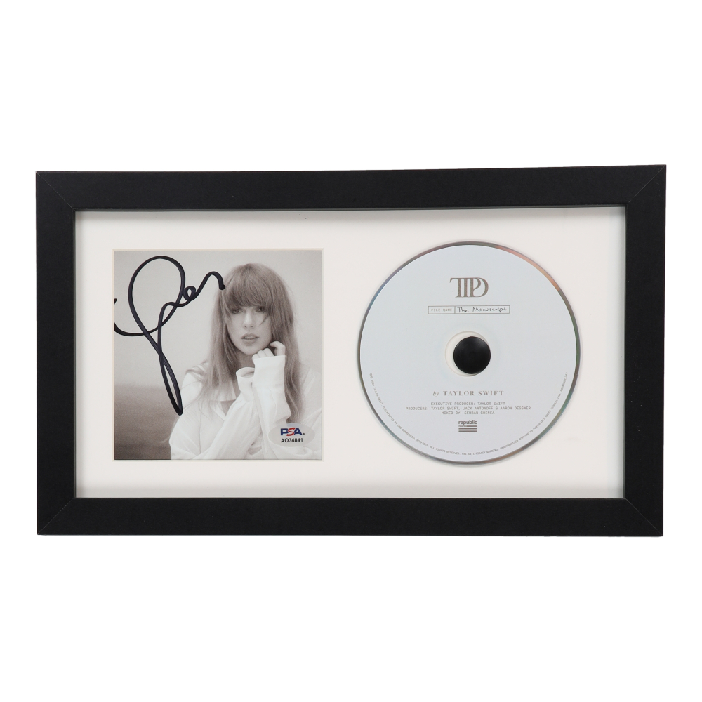 Taylor Swift Signed "The Manuscript" Custom Framed CD Insert Display ...