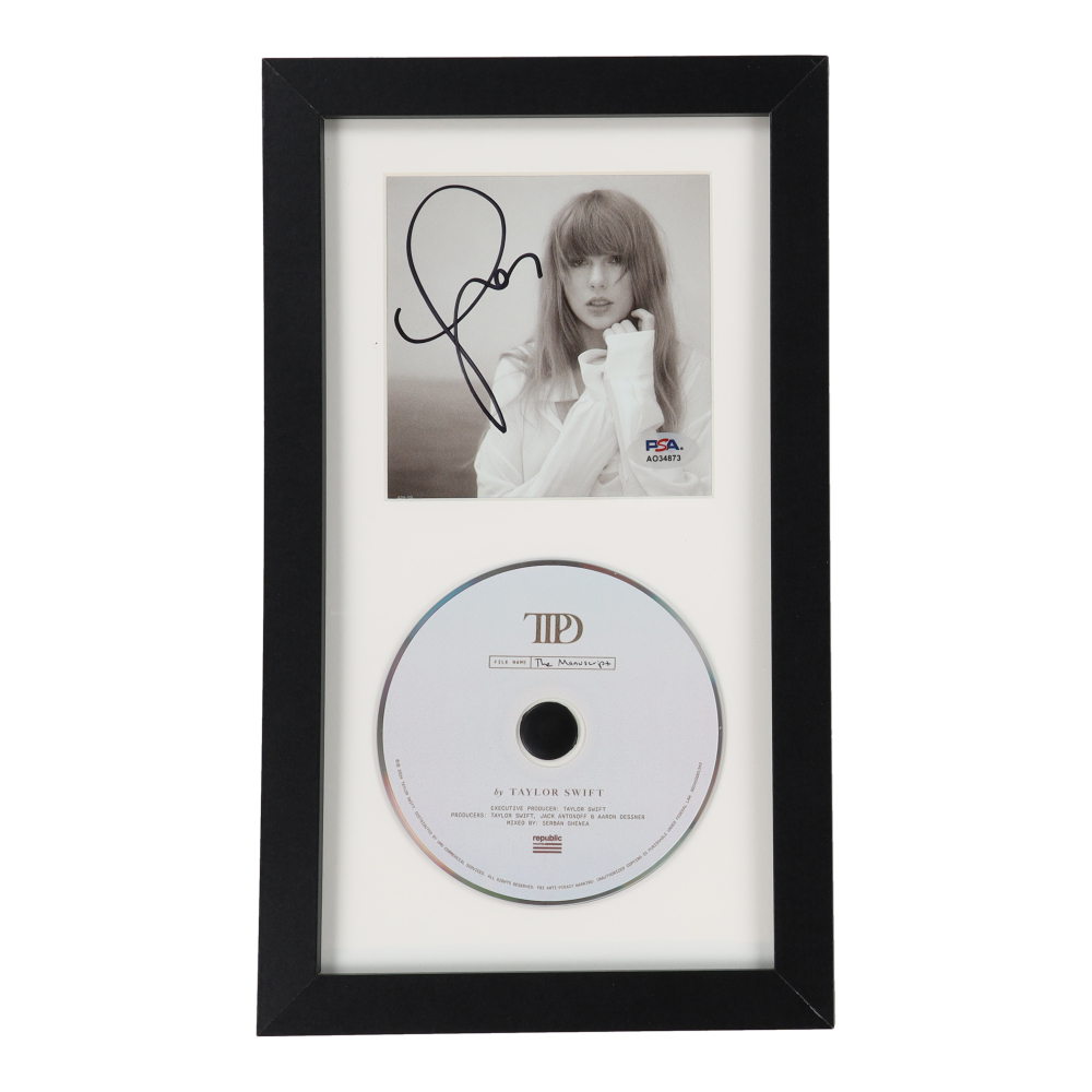Taylor Swift Signed "The Manuscript" Custom Framed CD Insert Display ...