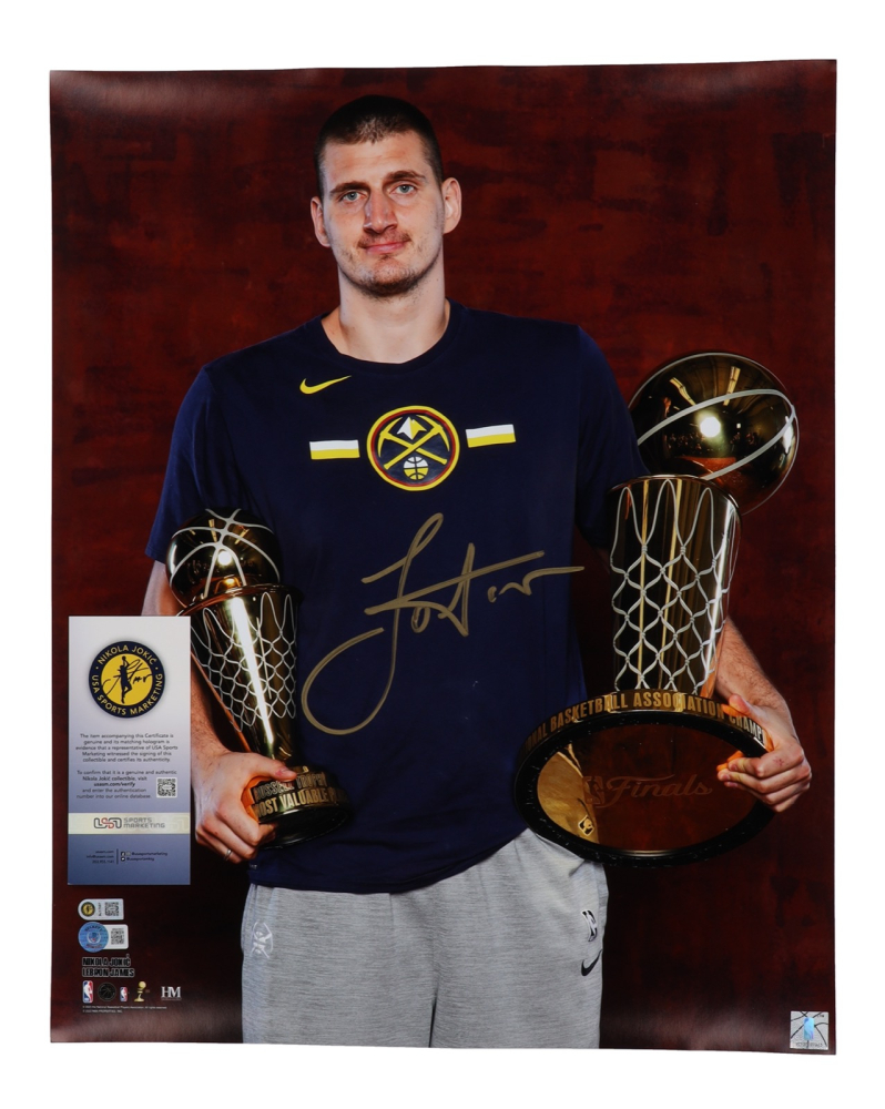 Nikola Jokic Signed Nuggets 16x20 Photo (Jokic & Beckett) | Pristine ...