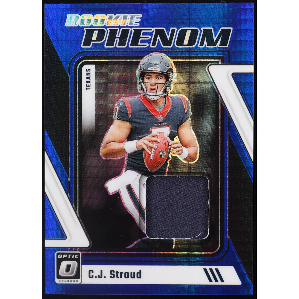 CJ Stroud 2023 Donruss Optic Rookie Phenoms Jerseys Blue Hyper #5 RC | Pristine Auction