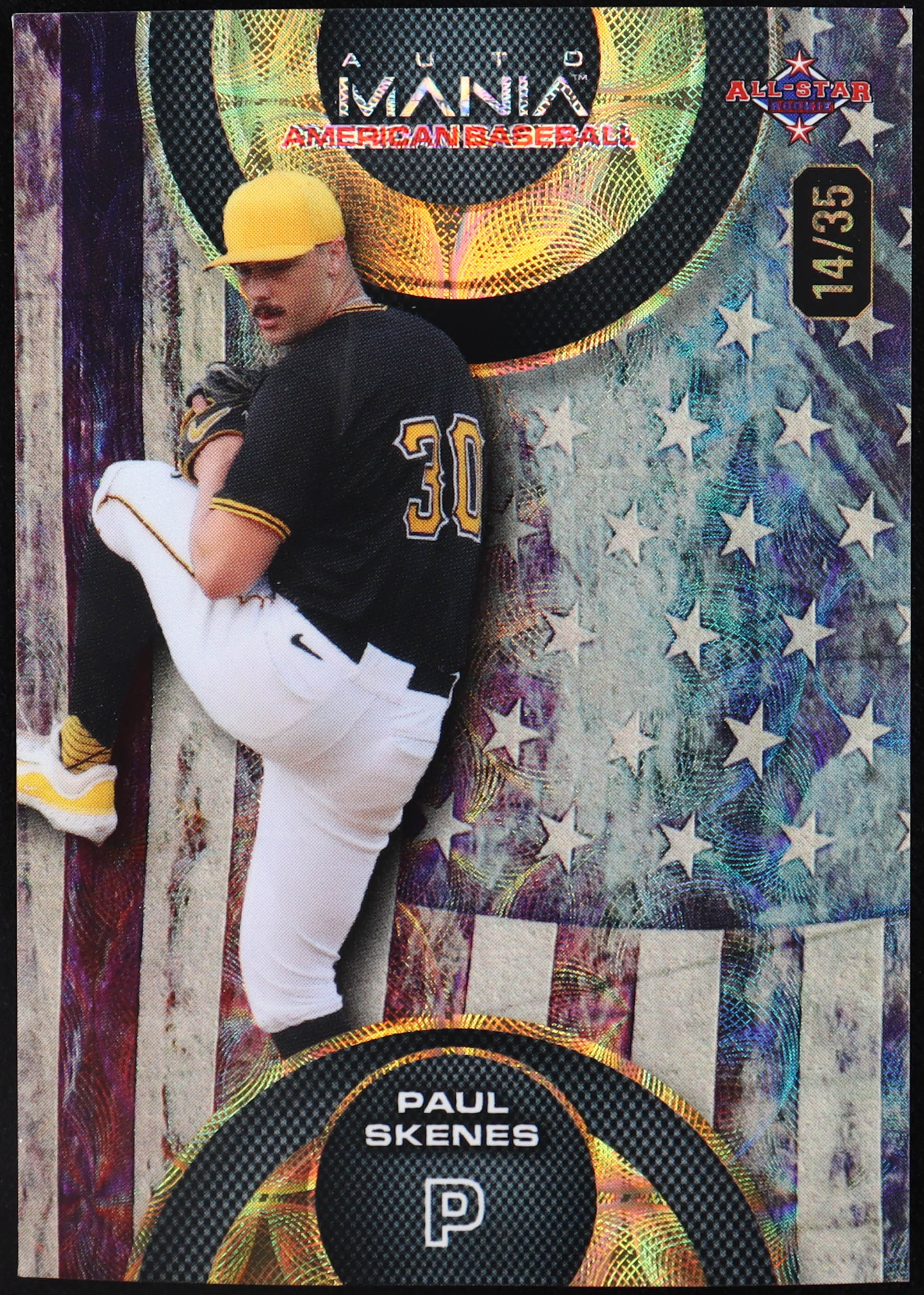 Paul Skenes 2024 Wild Card Auto Mania American Flag Scope #AMAC-PS RC ...