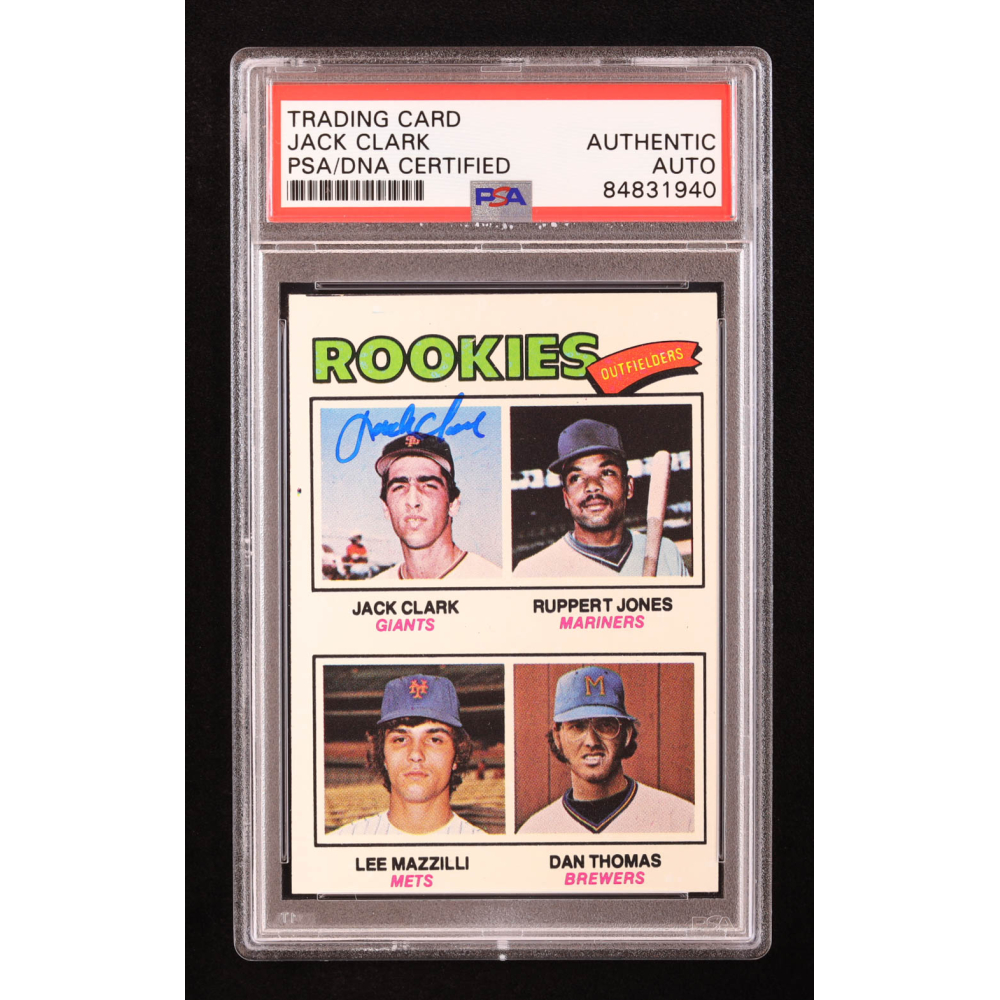 Jack Clark Signed 1977 Topps #488 Rookie Outfielders / Jack Clark ...