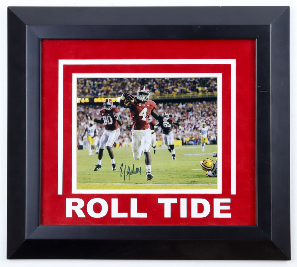 T.J. Yeldon Signed Alabama Crimson Tide Custom Framed Photo Display ...