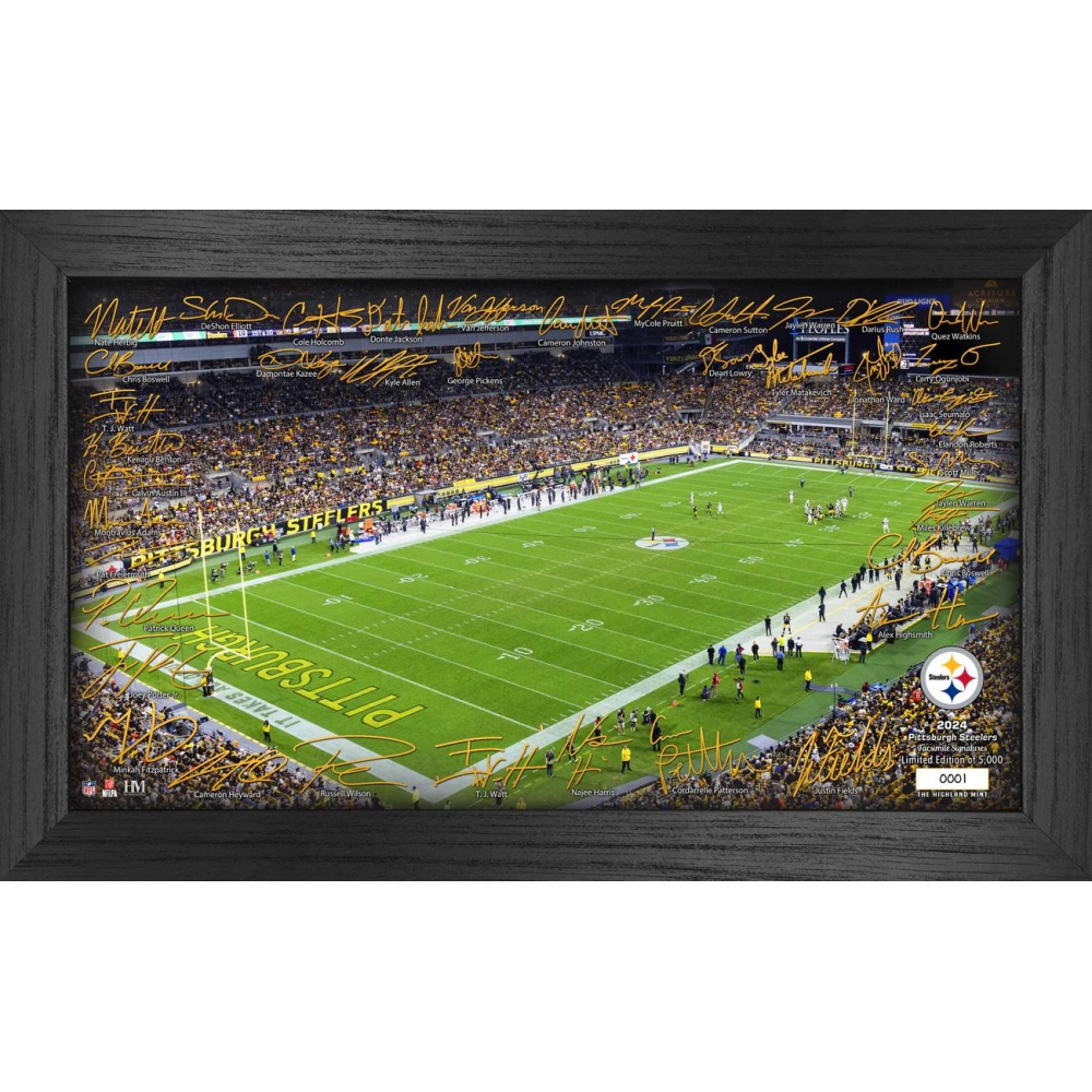 Steelers LE 2024 "Signature Gridiron" Custom Framed Photo | Pristine ...