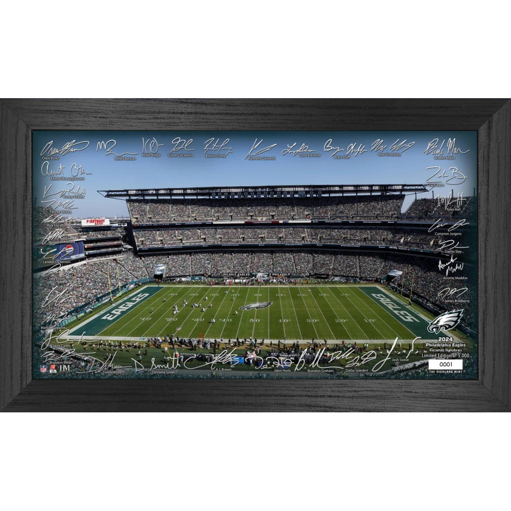 Eagles LE 2024 "Signature Gridiron" Custom Framed Photo | Pristine Auction