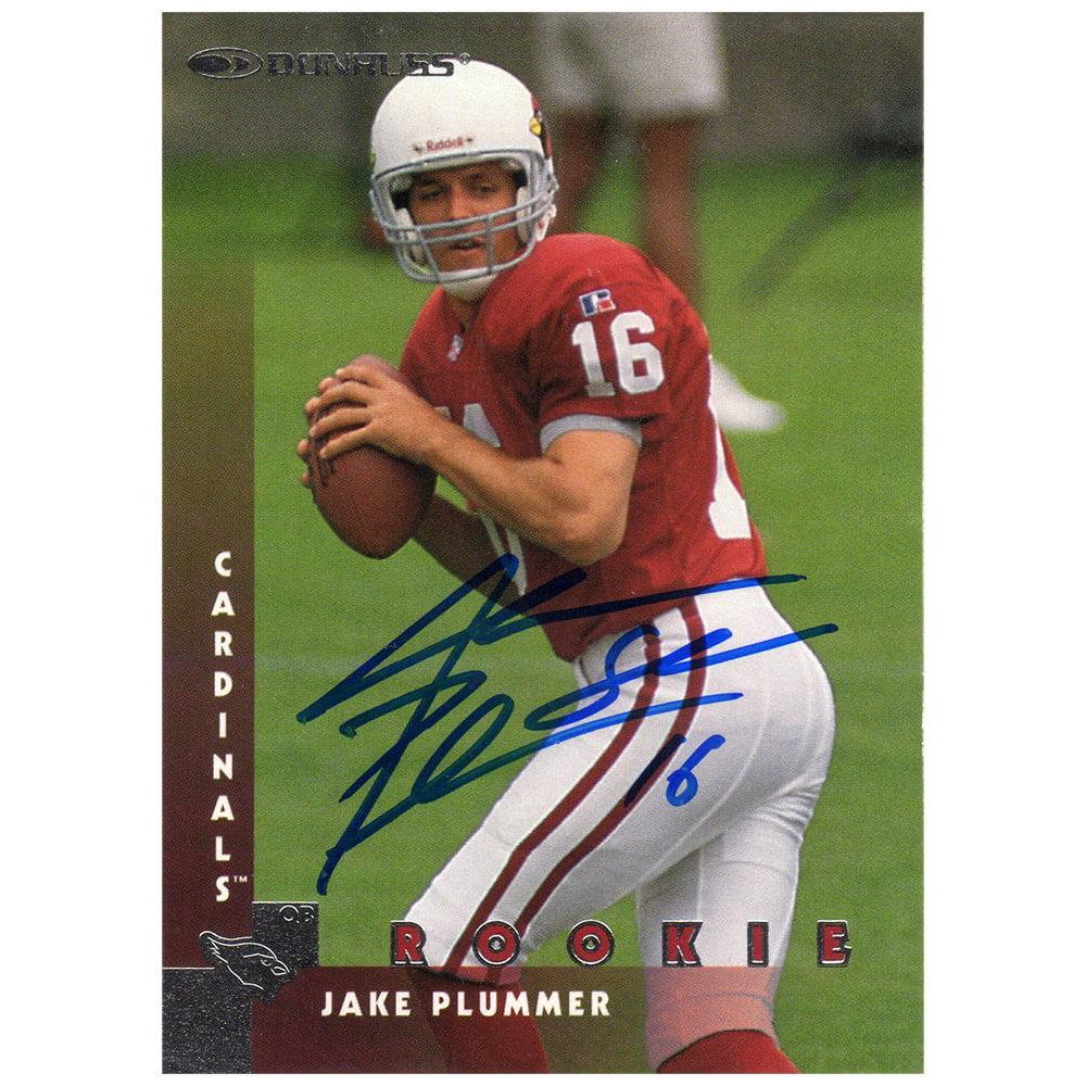 Jake Plummer Signed 1997 Donruss #217 RC Inscribed "Snake" (Schwartz ...