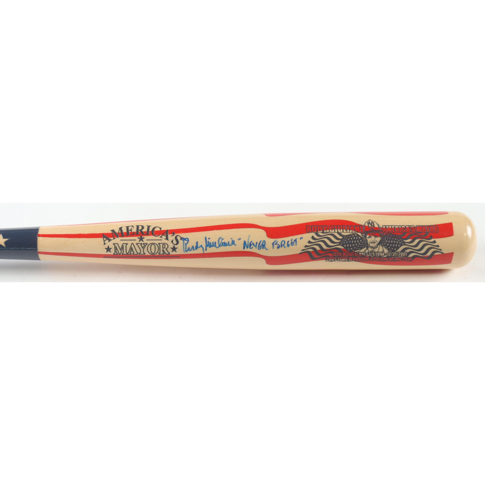 Rudy Giuliani Signed "America's Mayor" Commemorative Baseball Bat ...