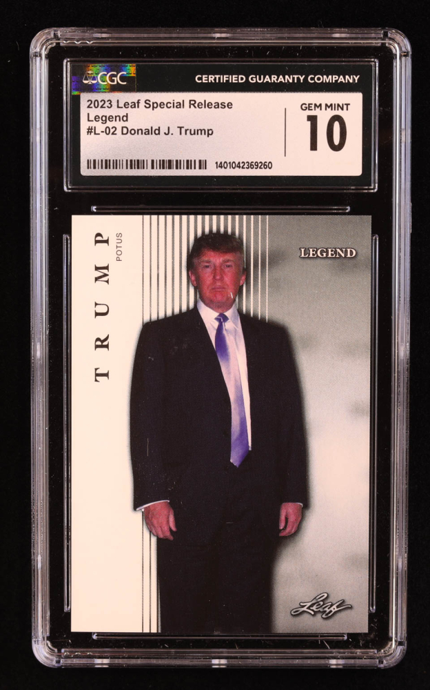 Donald J. Trump 2023 Leaf Legend #L02 (CGC 10) | Pristine Auction