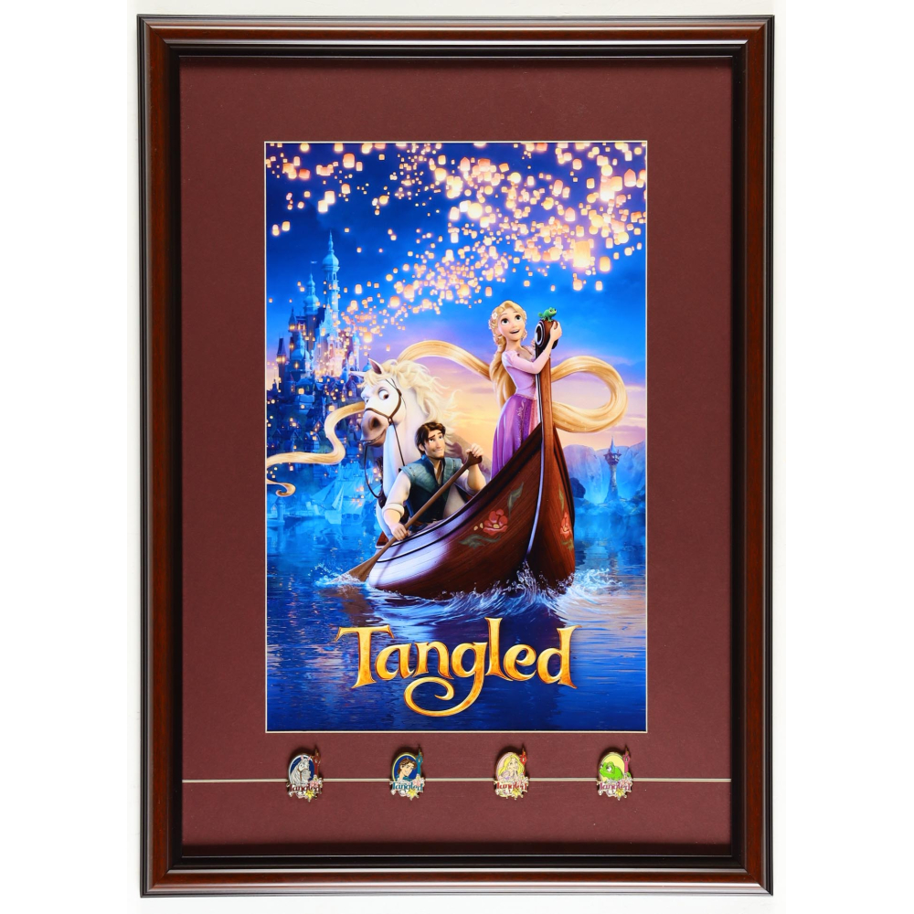 "Tangled" Custom Framed Movie Poster Display With (4) Tangled Character ...
