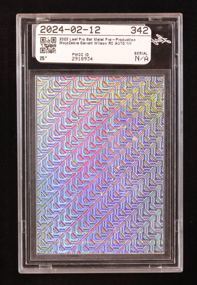 Garrett Wilson 2022 Pro Set Metal Football 90 PS Autograph Mojo Zebra ...