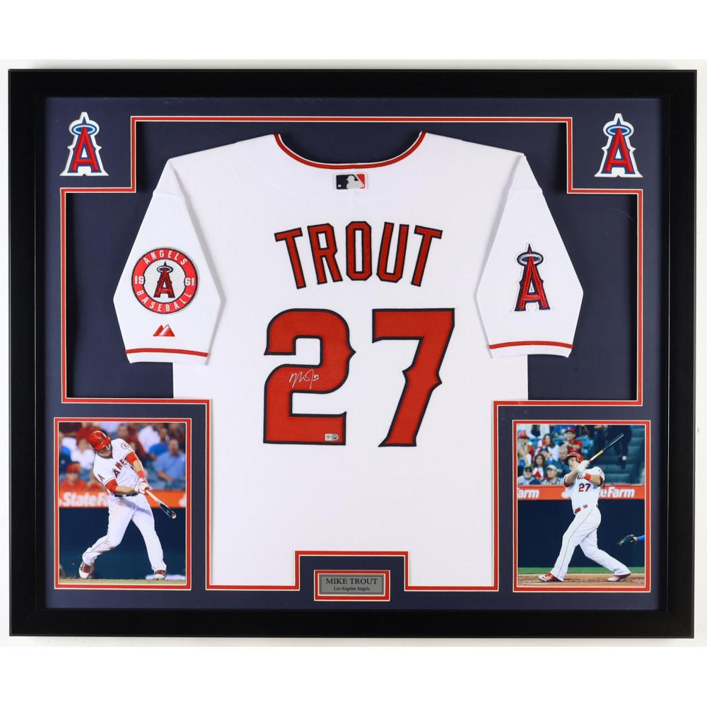 Mike Trout Signed Angels Custom Framed Jersey Display (MLB) | Pristine ...