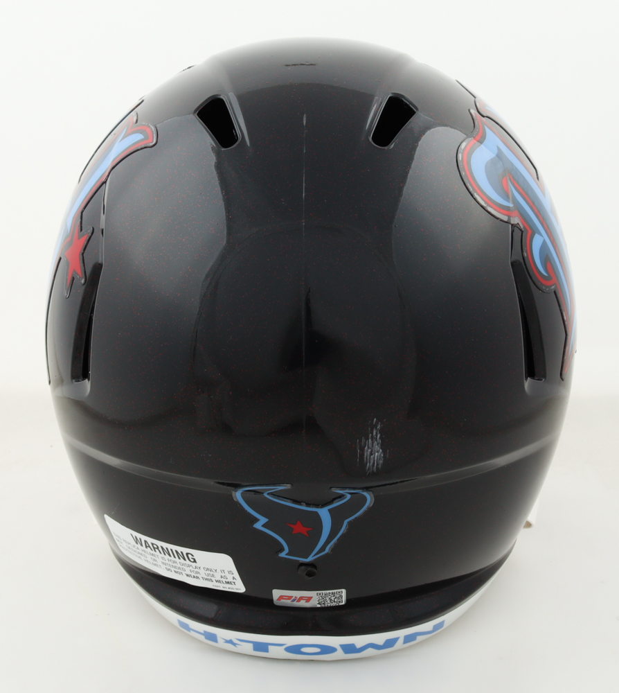 Tank Dell Signed Texans Full-Size Alternate Speed Helmet (PIA ...