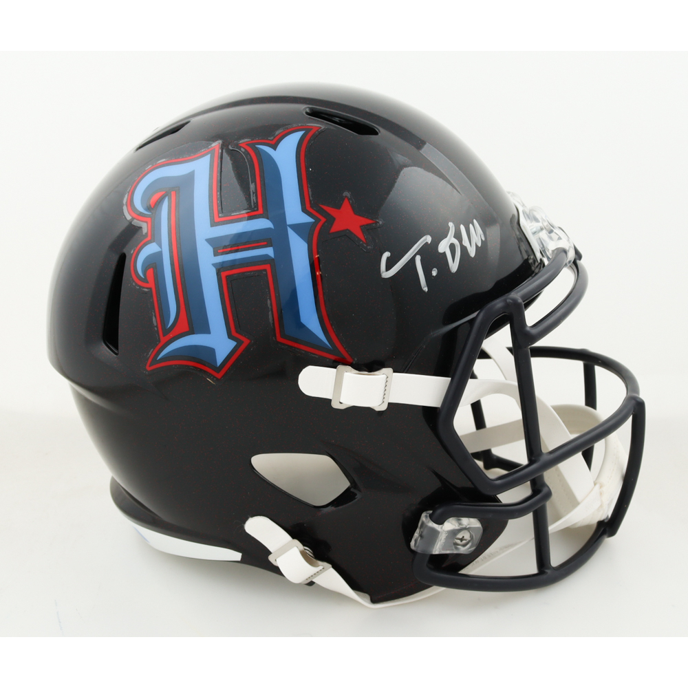 Tank Dell Signed Texans Full-Size Alternate Speed Helmet (PIA ...
