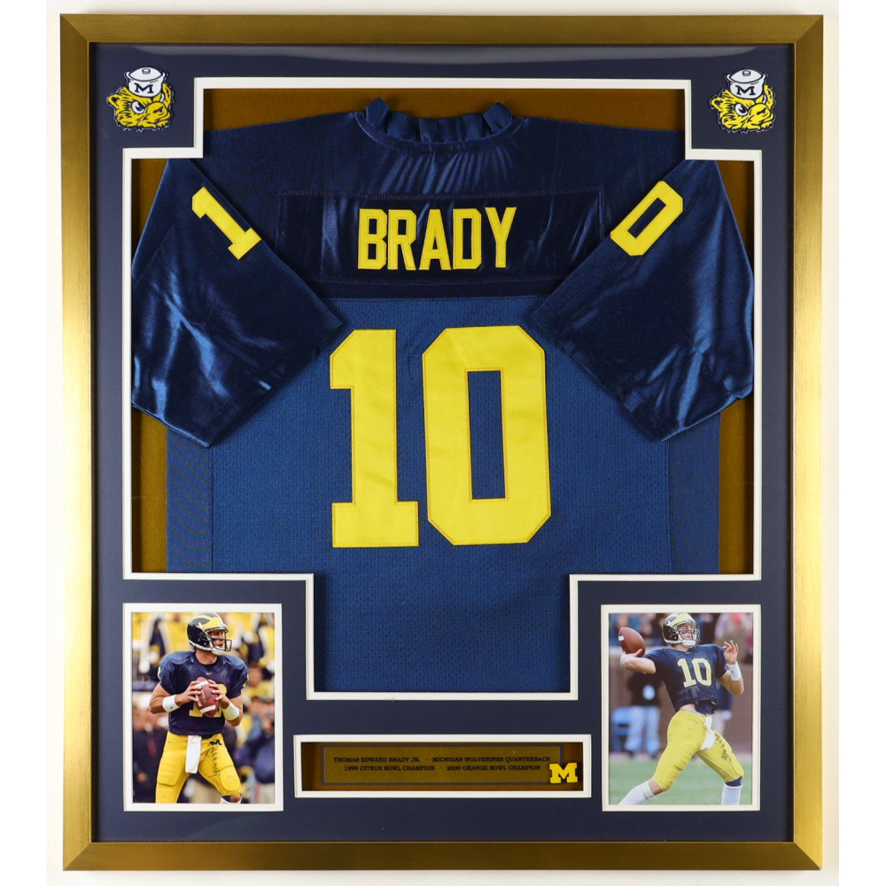 Tom Brady Custom Framed Jersey Display With Team Logo Pin & (2) Cloth ...