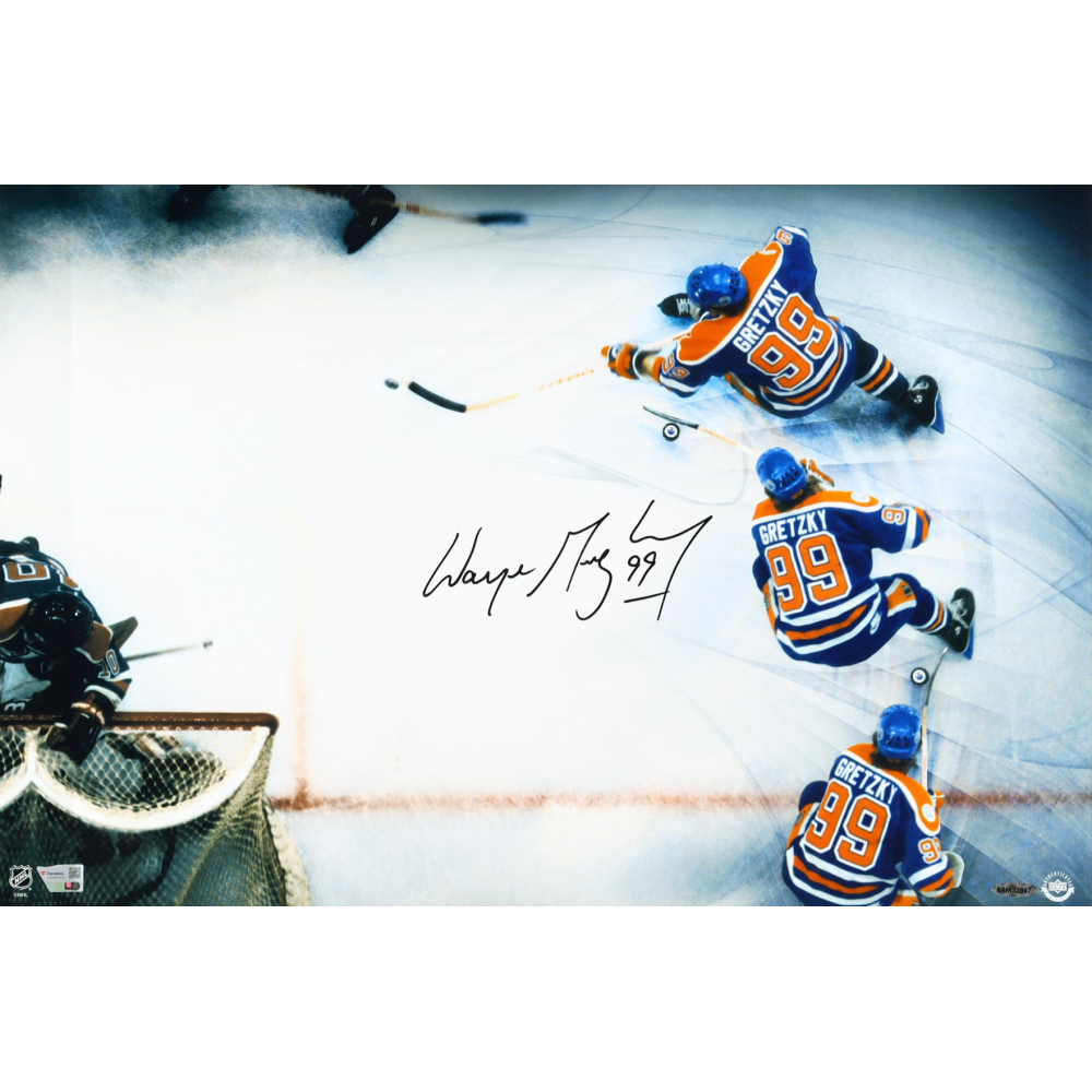 Wayne Gretzky Signed Oilers 16x24 Photo (Fanatics & UDA) | Pristine Auction