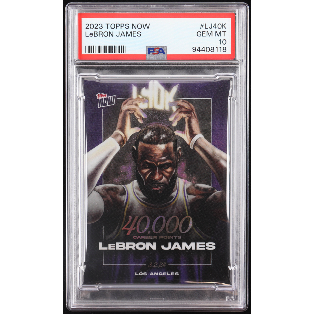 LeBron James 2023-24 Topps Now LeBron James 40000 Career Points #LJ40K ...