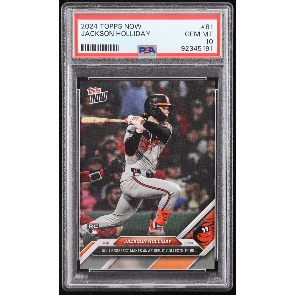 Jackson Holliday 2024 Topps Now #61 Rc (psa 10) | Pristine Auction