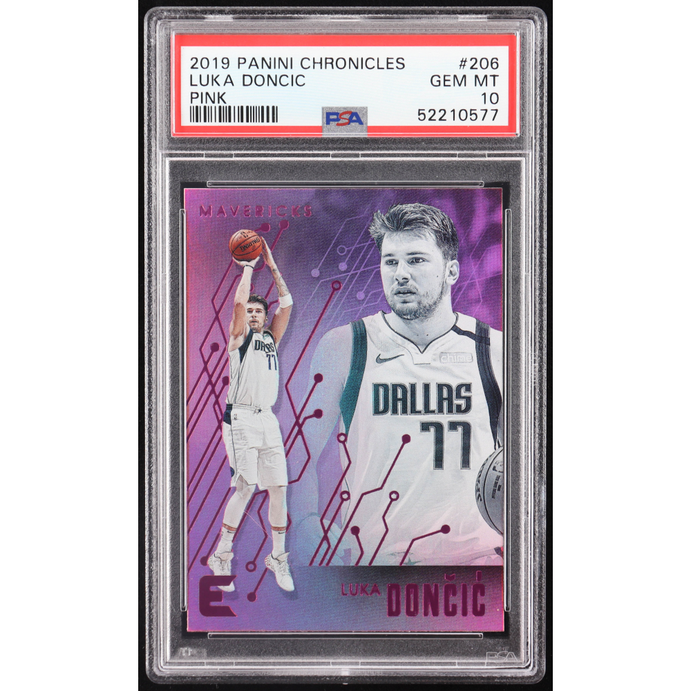 Luka Doncic 2019 Panini Chronicles Pink #206 / Essentials (PSA 10 ...