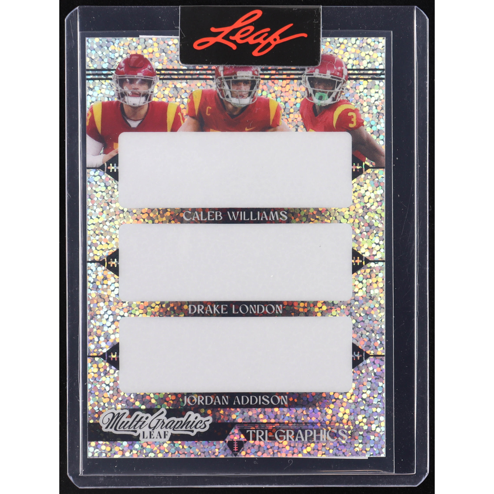 Caleb Williams / Drake London / Jordan Addison 2023 Leaf MultiGraphics ...