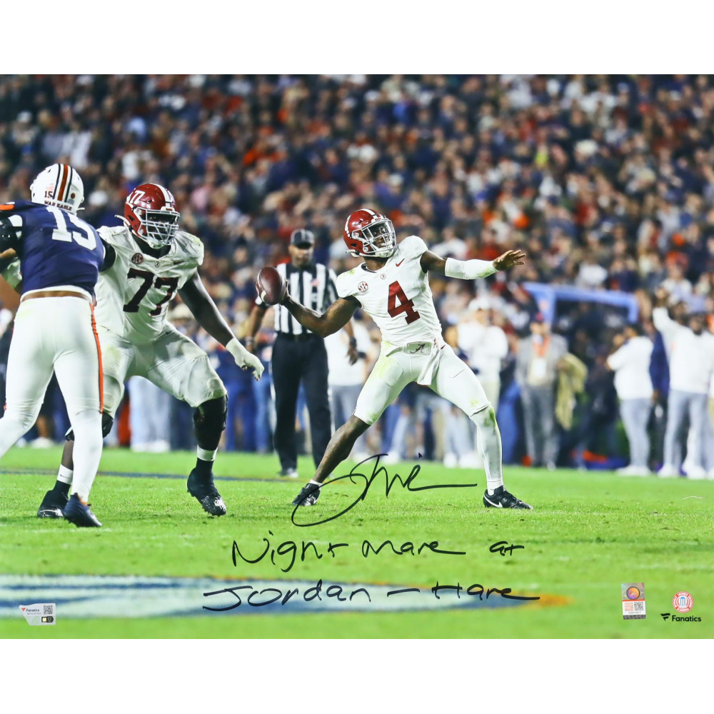 Jalen Milroe Signed Alabama Crimson Tide 16x20 Photo Inscribed ...