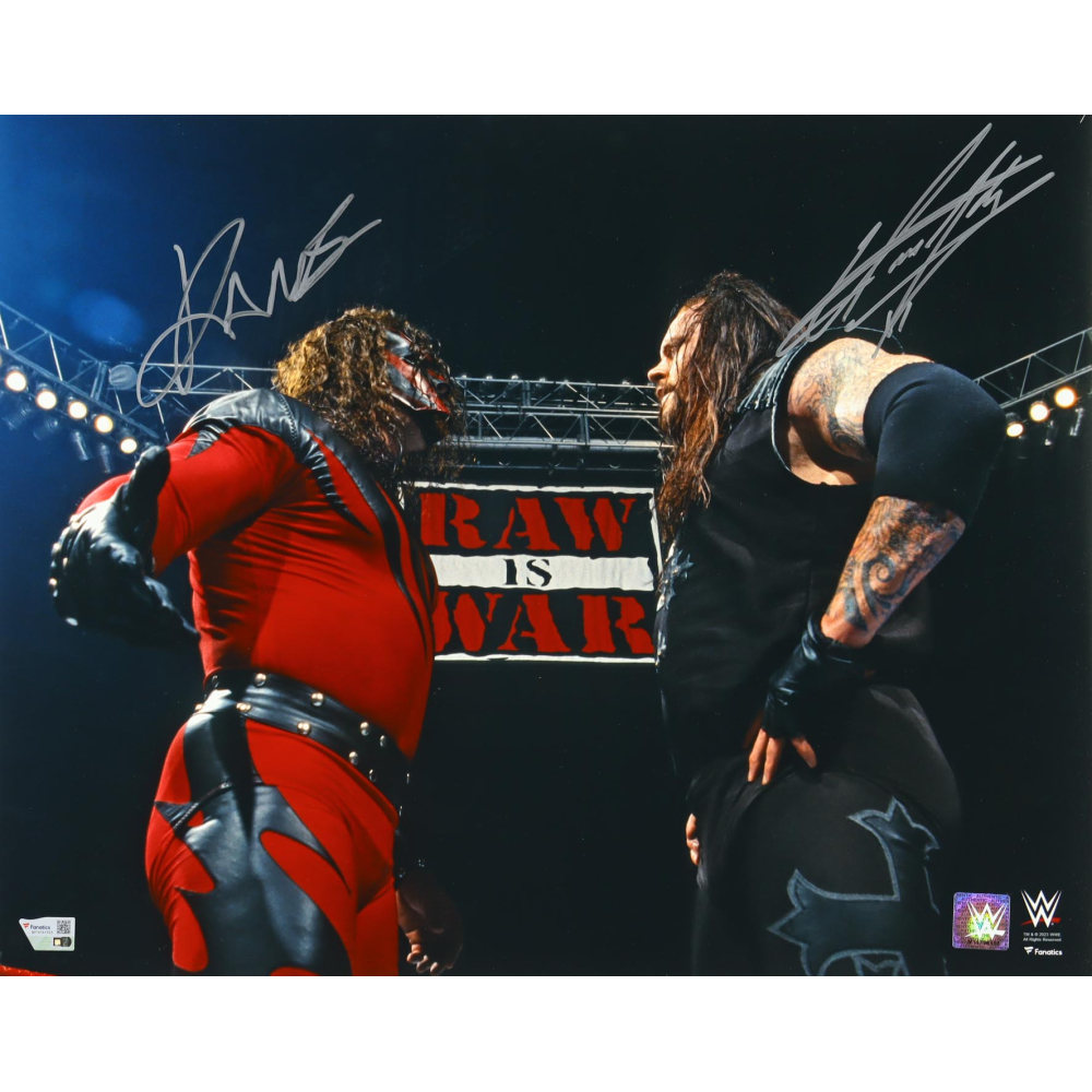 Kane & The Undertaker Signed WWE 16x20 Photo (Fanatics) | Pristine Auction