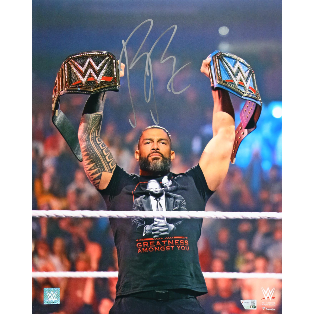 Roman Reigns Signed WWE 16x20 Photo (Fanatics) | Pristine Auction