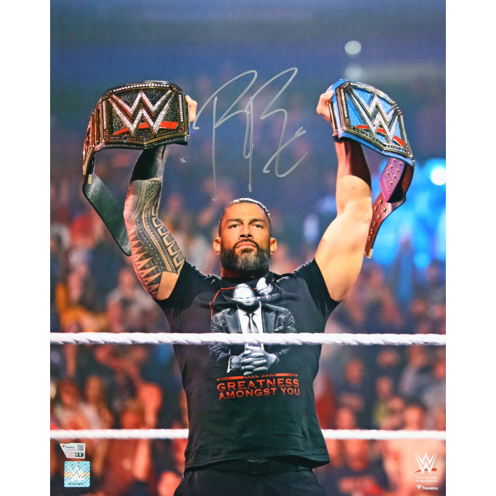 Roman Reigns Signed WWE 16x20 Photo (Fanatics) | Pristine Auction