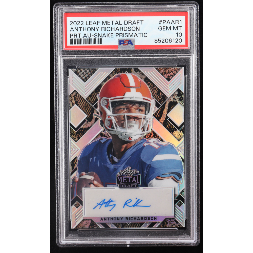 Anthony Richardson 2022 Leaf Metal Draft Portraits Autograph Prismatic ...
