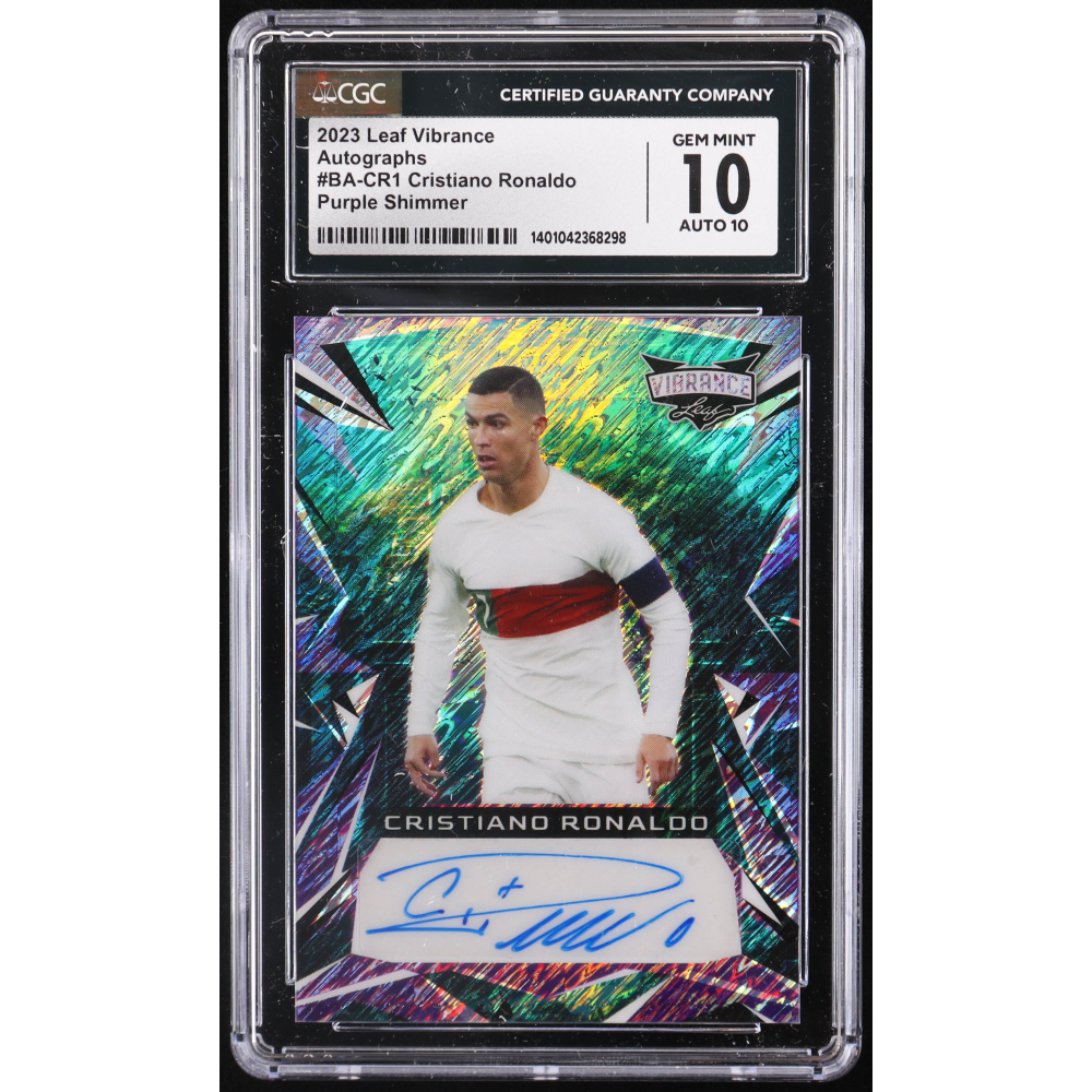 Cristiano Ronaldo 2023 Leaf Vibrance Autographs Purple Shimmer #BACR1 ...