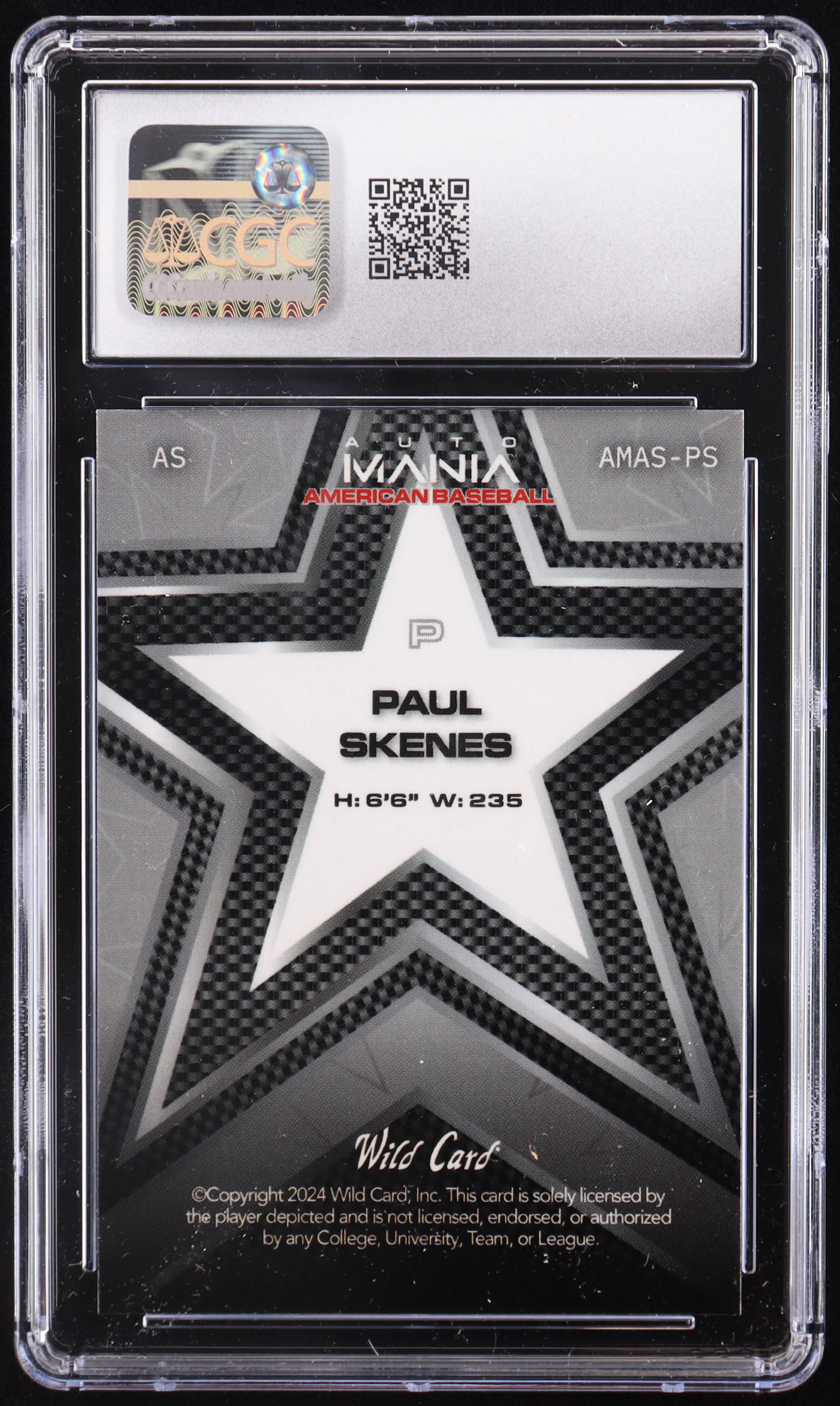 Paul Skenes 2024 Wild Card The National AutoMania American All-Star SP ...